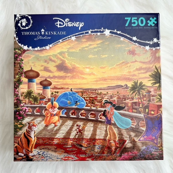 Disney | Toys | Nwt Disney Thomas Kinkade Aladdin 75 Piece Puzzle ...